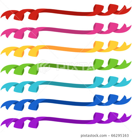 Round and round ribbon line set - Stock Illustration [66295163] - PIXTA