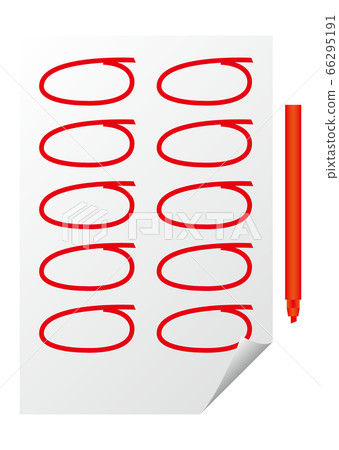 Test paper and pen - Stock Illustration [66295191] - PIXTA