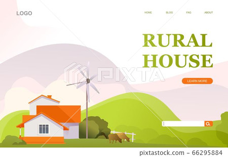 Homepage Countryside Conceptual Banner Template - Stock Illustration ...