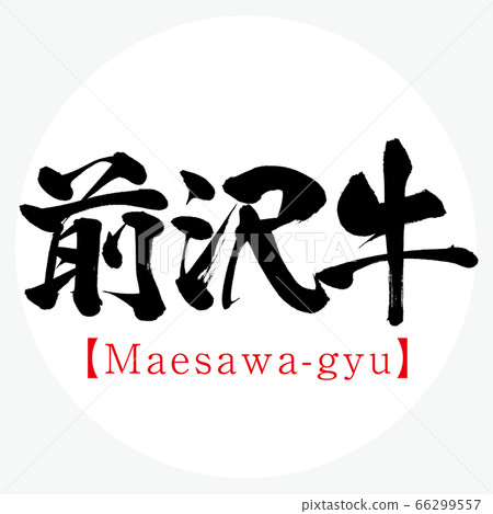 Maesawa-gyu (calligraphy, handwriting) - Stock Illustration [66299557 ...