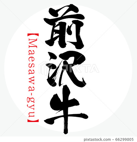 Maesawa-gyu (calligraphy, handwriting) - Stock Illustration [66299805 ...