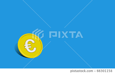 Euro coin illustration and copy space - Stock Illustration [66301158 ...