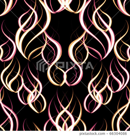Vivid neon seamless pattern with hand drawn... - Stock Illustration ...