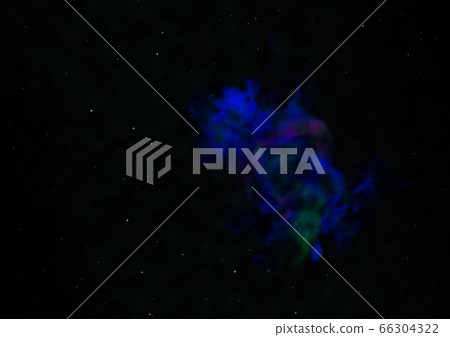 Star field and distant cold space nebula. - Stock Illustration ...