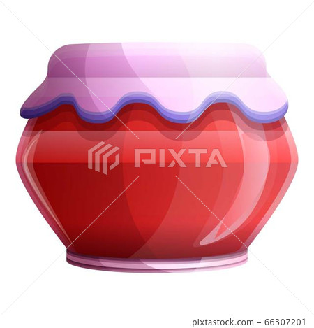 Red jam jar icon, cartoon style - Stock Illustration [66307201] - PIXTA