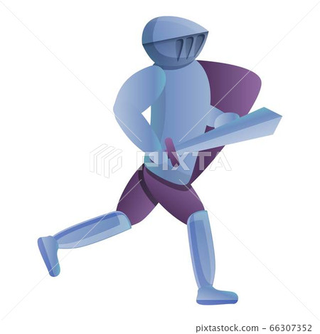 Running knight icon, cartoon style - Stock Illustration [66307352] - PIXTA
