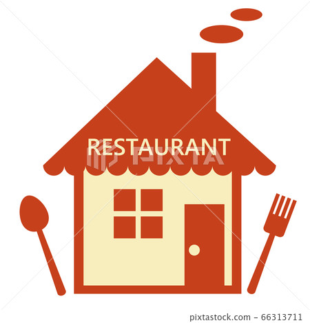Restaurant house icon illustration - Stock Illustration [66313711] - PIXTA