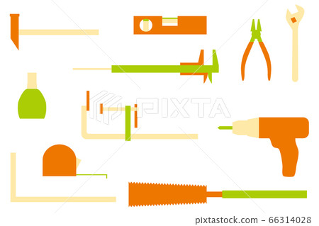 Wallpaper with icons of colorful tools - Stock Illustration [66314028 ...