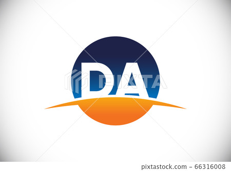 Initial Monogram Letter DA Logo Design Vector... - Stock Illustration ...