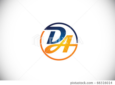 Initial Monogram Letter DA Logo Design Vector... - Stock Illustration ...