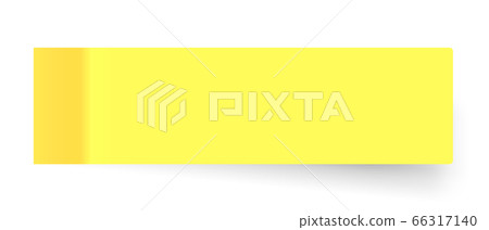 Yellow realistic horizontal paper sticker - Stock Illustration ...