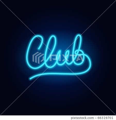 Neon Club. Fashion sign. Night light signboard,... - Stock Illustration ...