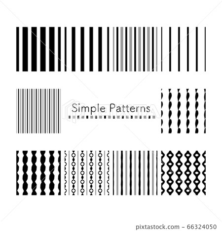 Monotone pattern set Seamless Scandinavian design - Stock Illustration ...
