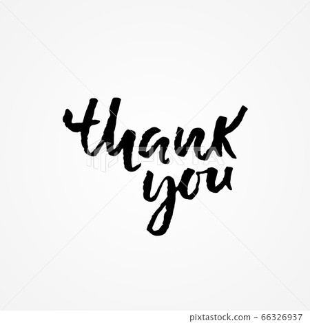 Thank You handwritten inscription. Hand drawn... - Stock Illustration ...