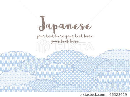 Japanese pattern cloud _ light blue - Stock Illustration [66328629] - PIXTA