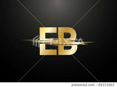 Initial Monogram Letter E B Logo Design Vector... - Stock Illustration ...