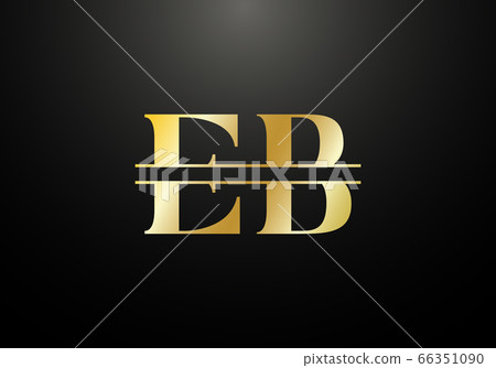 Initial Monogram Letter E B Logo Design Vector... - Stock Illustration ...