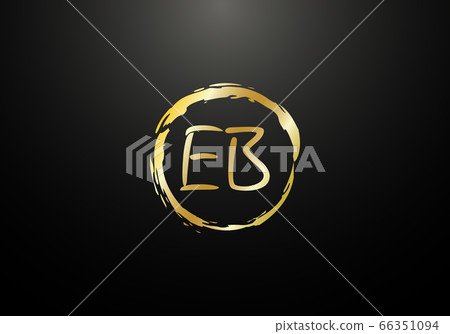 Initial Monogram Letter E B Logo Design Vector... - Stock Illustration ...