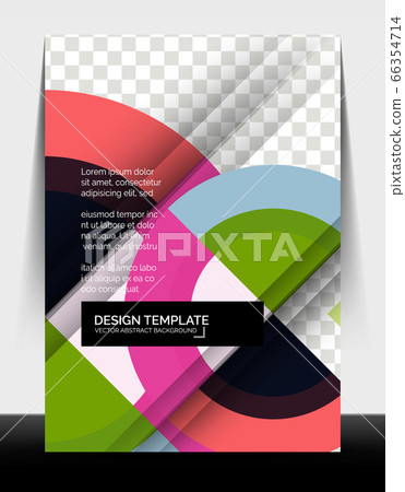 Circle design a4 flyer print template, annual... - Stock Illustration ...