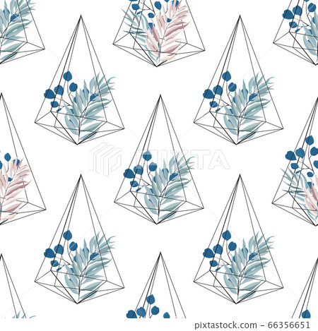 Abstract seamless pattern with leaves. Vector - Stock Illustration ...