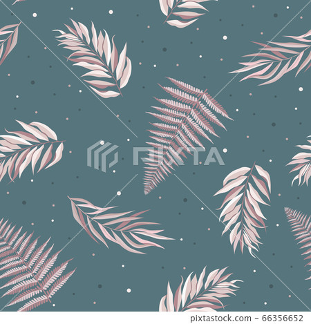 Abstract seamless pattern with leaves. Vector - Stock Illustration ...