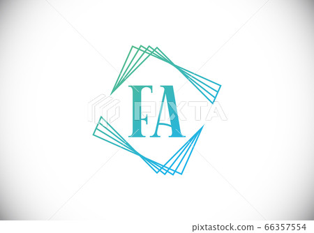 Initial Monogram Letter FA Logo Design Vector... - Stock Illustration ...