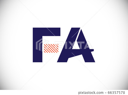 Initial Monogram Letter FA Logo Design Vector... - Stock Illustration ...
