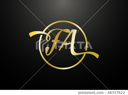 Initial Monogram Letter FA Logo Design Vector... - Stock Illustration ...