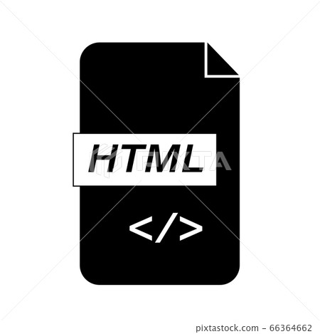html icon on white background. flat style. html... - Stock Illustration ...