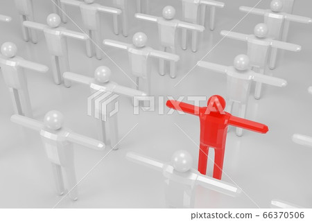 D rendering model represent people standing... - Stock Illustration ...
