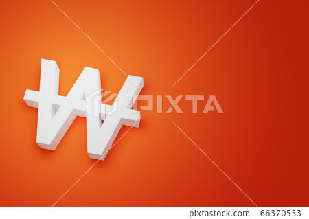 KRW or KPW South and North Korean Won Currency - Stock Illustration ...