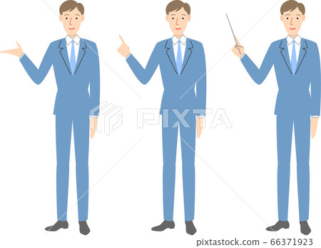 Male employee pointing - Stock Illustration [66371923] - PIXTA