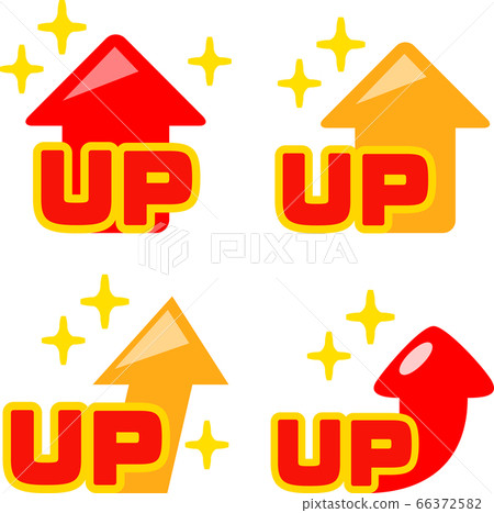 UP character and rising arrow icon set - Stock Illustration [66372582 ...