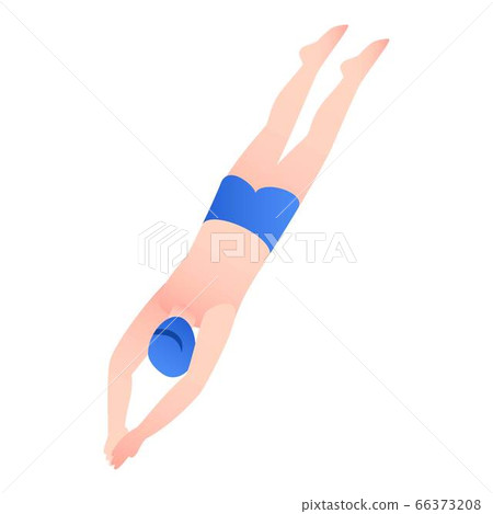 Man jump in pool icon, isometric style - Stock Illustration [66373208 ...