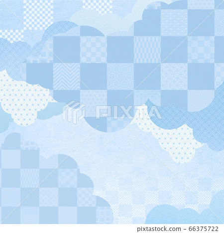 Japanese pattern of light blue - Stock Illustration [66375722] - PIXTA