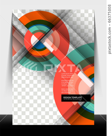 Circle design a4 flyer print template, annual... - Stock Illustration ...