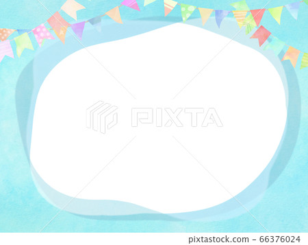 Cute light blue frame - Stock Illustration [66376024] - PIXTA