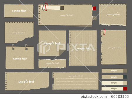 Kraft paper notepad frame set - Stock Illustration [66383363] - PIXTA