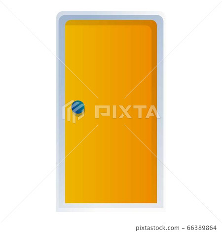 Yellow door icon, cartoon style - Stock Illustration [66389864] - PIXTA