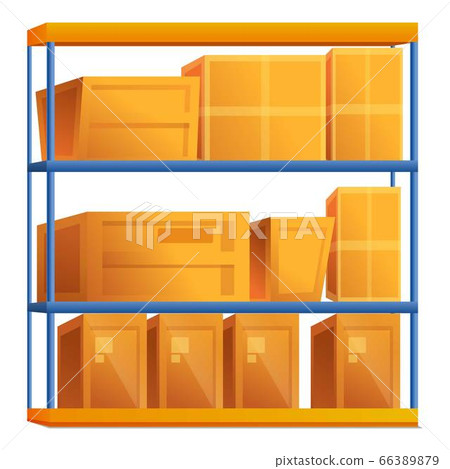 Parcel box rack icon, cartoon style - Stock Illustration [66389879] - PIXTA