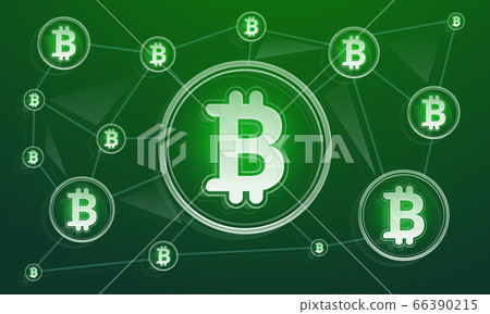Bitcoins virtual money concept vector - Stock Illustration [66390215 ...
