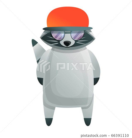 Rapper raccoon icon, cartoon style - Stock Illustration [66391110] - PIXTA
