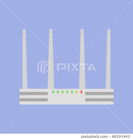 Four antenna router icon. Flat vector illustration - Stock Illustration ...