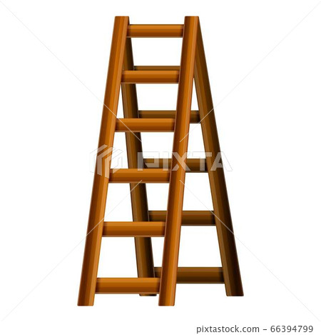 Wood ladder icon, cartoon style - Stock Illustration [66394799] - PIXTA