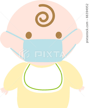 Baby wearing a mask - Stock Illustration [66394952] - PIXTA