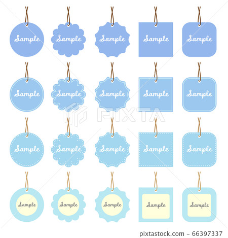 Tag material with text - Stock Illustration [66397337] - PIXTA