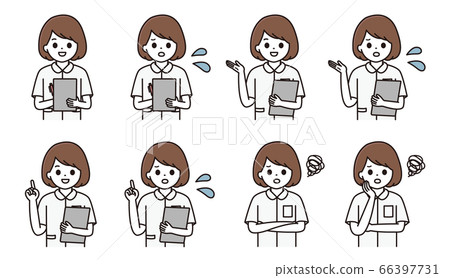 Nurse nurse facial expression set - Stock Illustration [66397731] - PIXTA