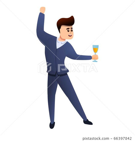 Happy office manager icon, cartoon style - Stock Illustration [66397842 ...