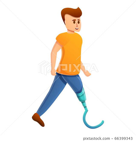 Boy artificial limb icon, cartoon style - Stock Illustration [66399343 ...