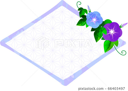 Frame-Asagao-Frame-Hemp leaf-Japanese style - Stock Illustration ...